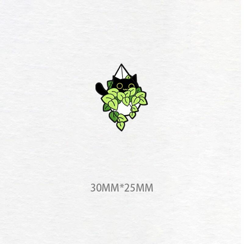 MINISO Зеленое растение, прятки ~ брошь, милый японский стиль, мужской и женский мультяшный металлический значок, сумка, одежда, аксессуары, нишевый значок