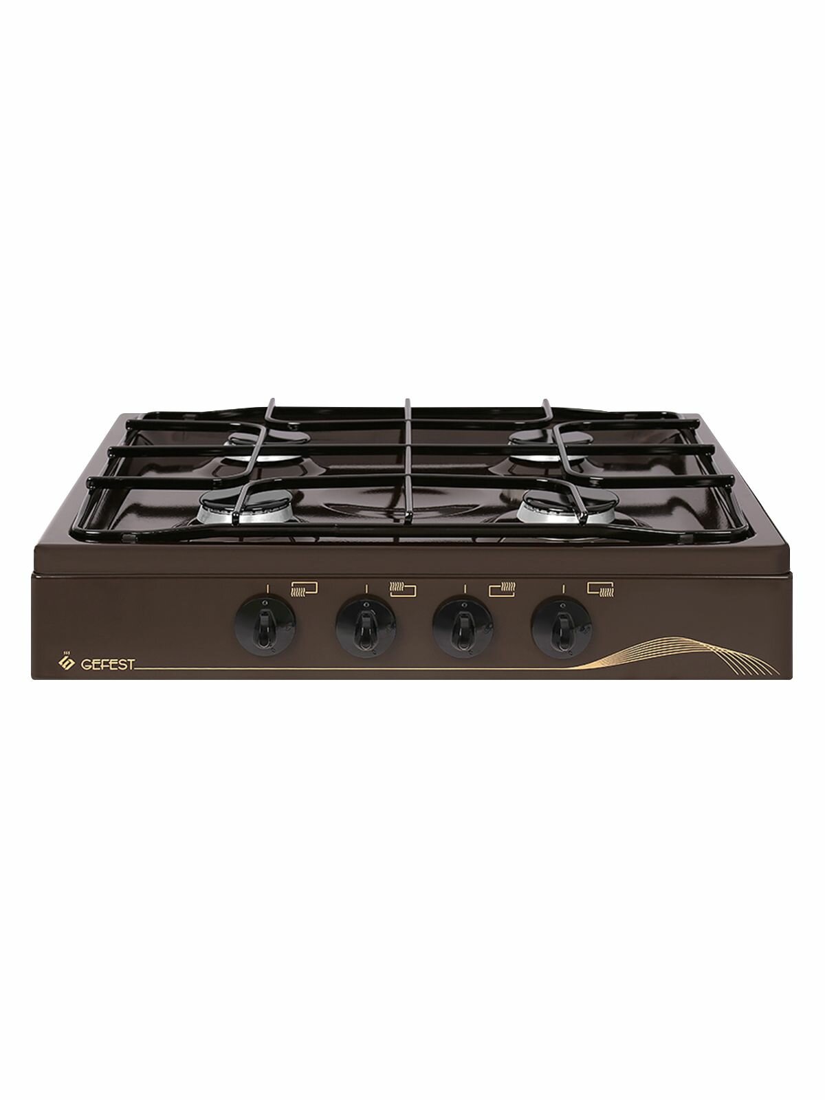 GEFEST Плита газовая настольная ПГ 900-03 К17, 4 конфорки, коричневый