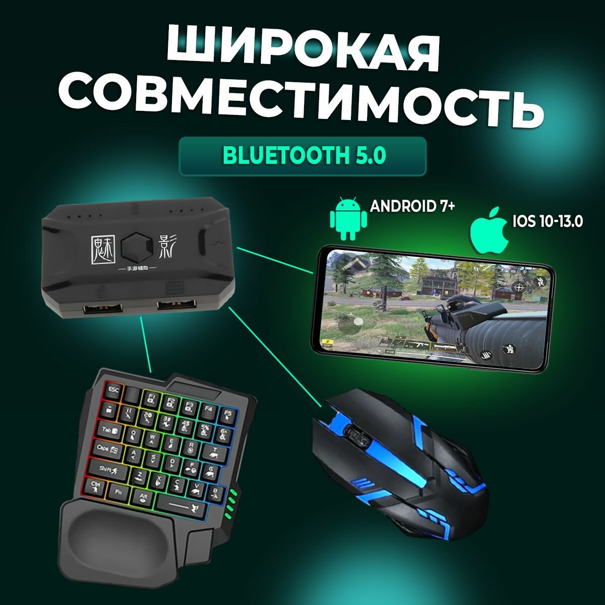 Комплект игровая мышь + клавиатура