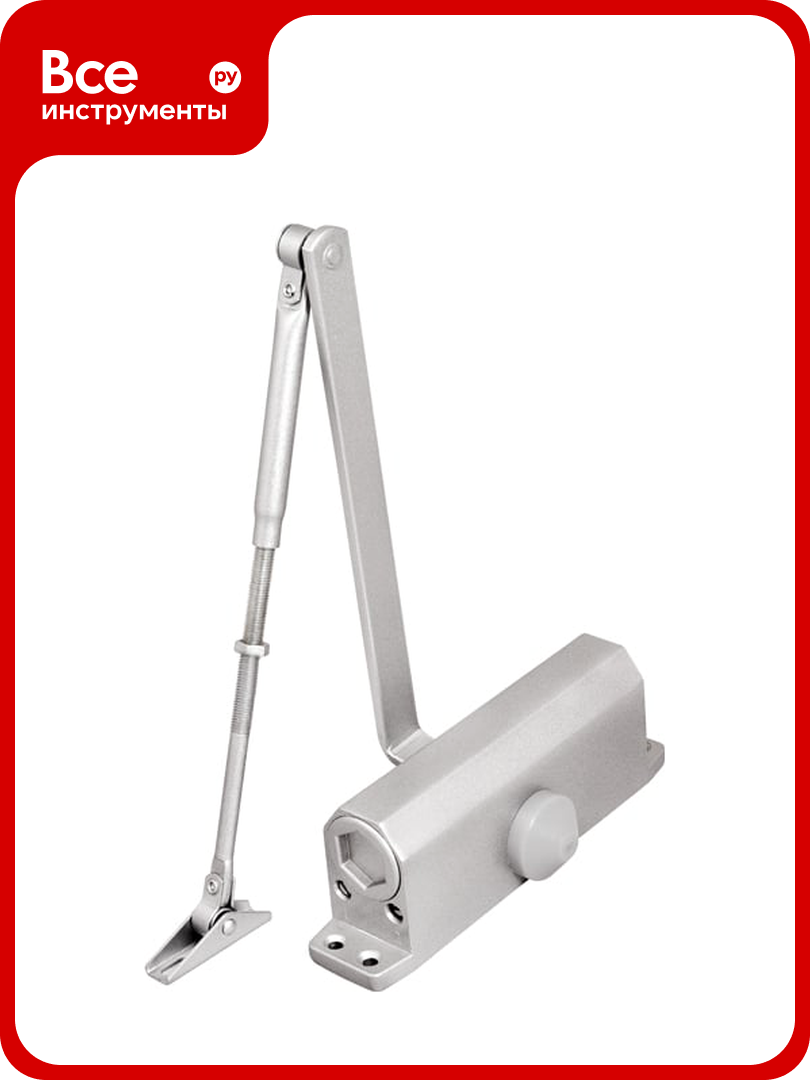 Доводчик дверной AJAX DCTR50-100 с фиксацией, гидравлическим механизмом, верхним монтажом и алюминиевым корпусом