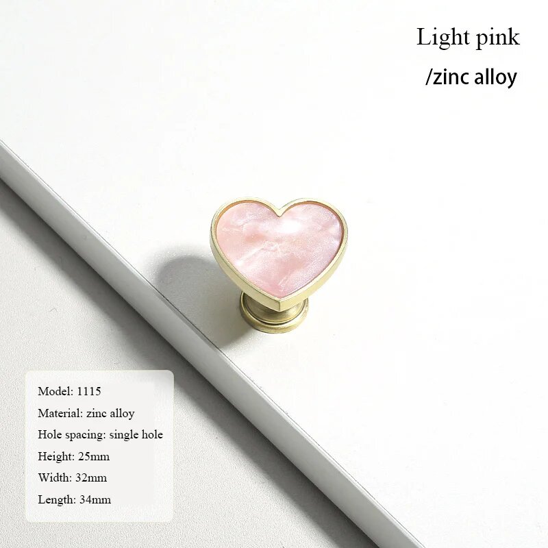 Креативные ручки для мебели, цветные ручки для шкафа, ручки для кухни из цинкового сплава, ручки для шкафов в форме сердца, ручки для ящиков комода ручка мебельная