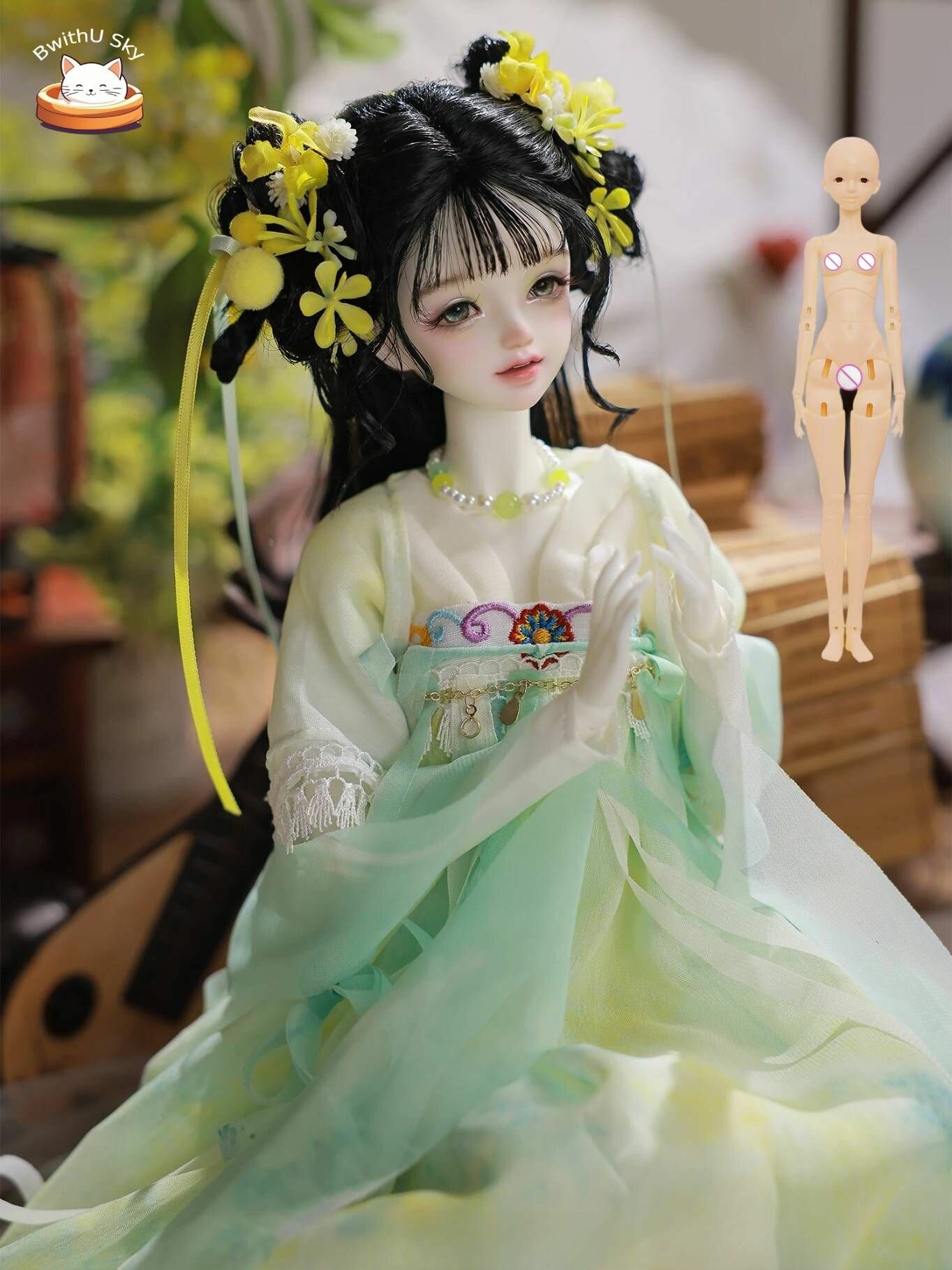 Кукла BwithU "Koti", коллекционная, 1/4 размера, с китайским нарядом