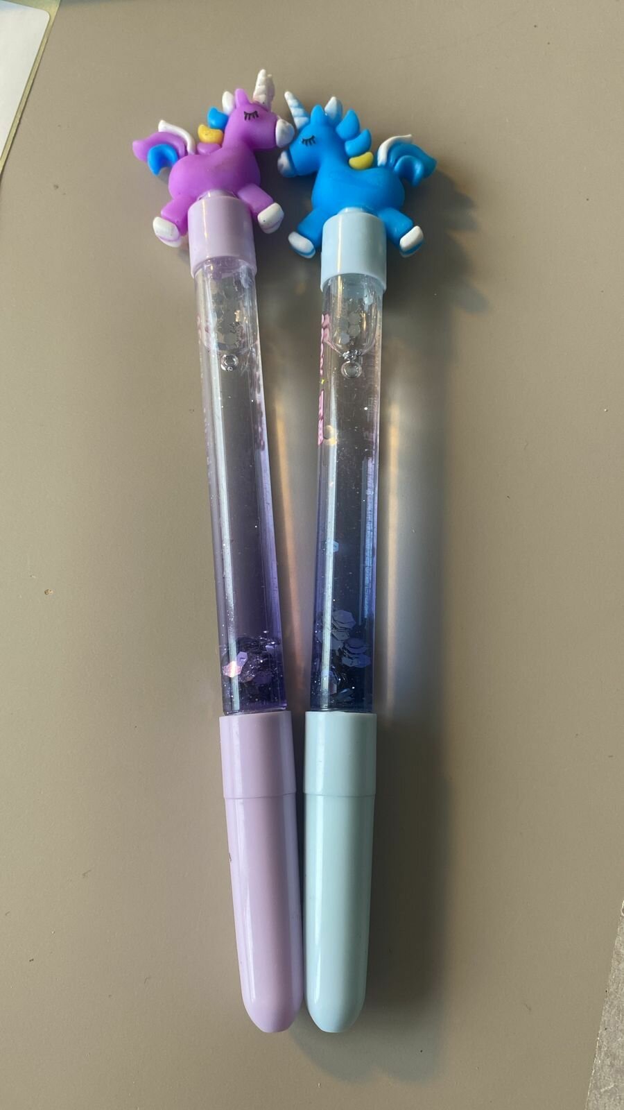 Набор из 2 гелиевых ручек мультяшные животные - единороги EEbaby красивые ручки для девочки в школу, 2 штуки EEkid