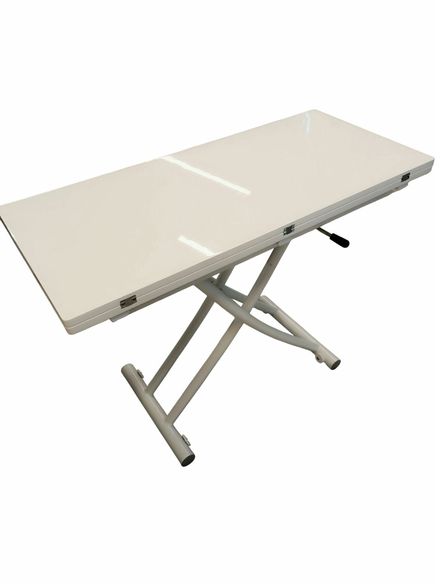 Стол-трансформер В2495 белый лак, 45/90x100x75см, МДФ, глянец