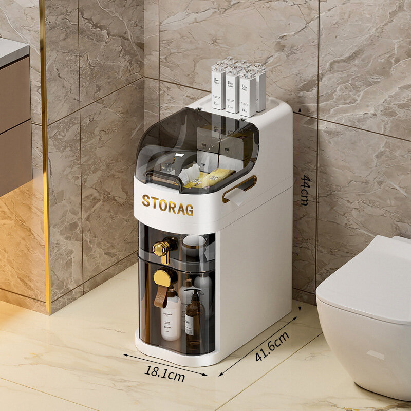 Стеллаж для хранения вещей, напольный, для ванной комнаты, светлый, роскошный