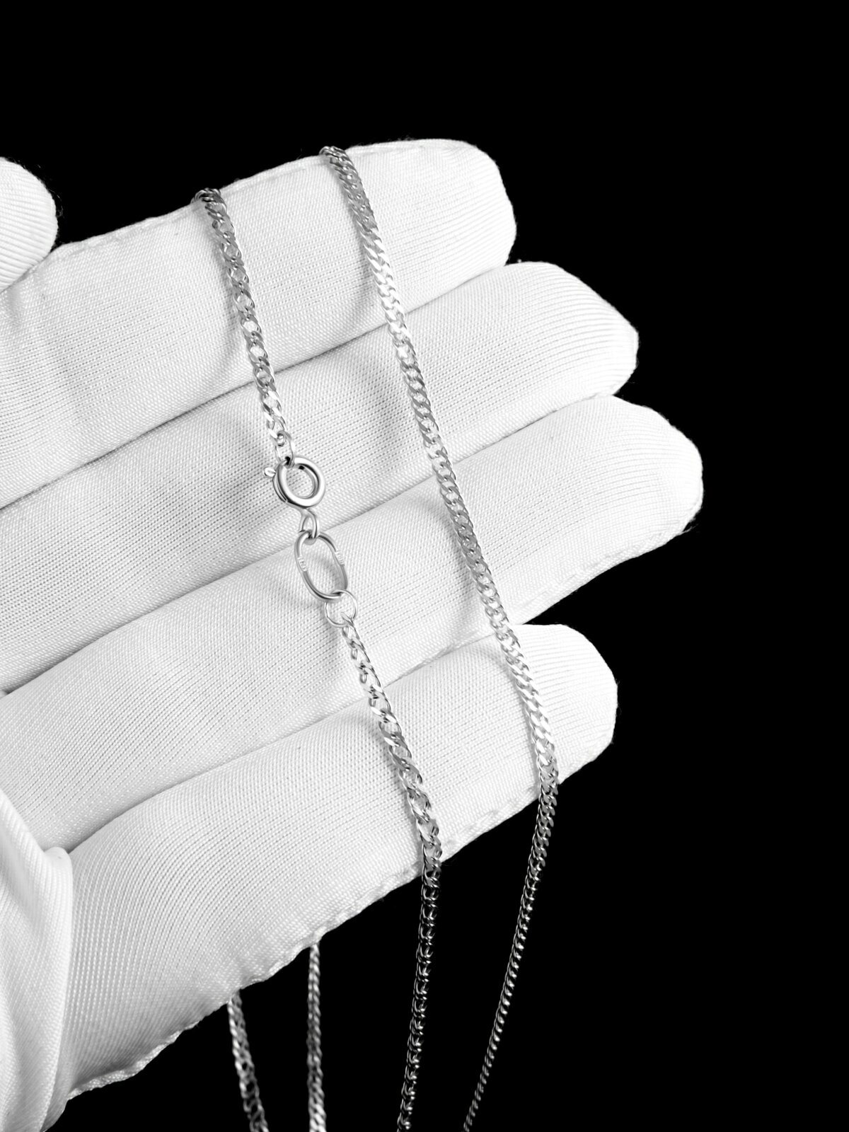 Цепь серебро, 925 проба, родирование