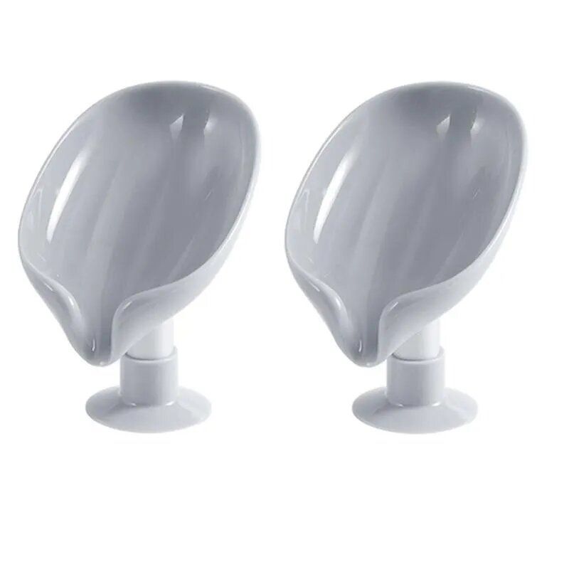 Пластиковые мыльницы со сливом 2 шт Серый, 2pcs gray