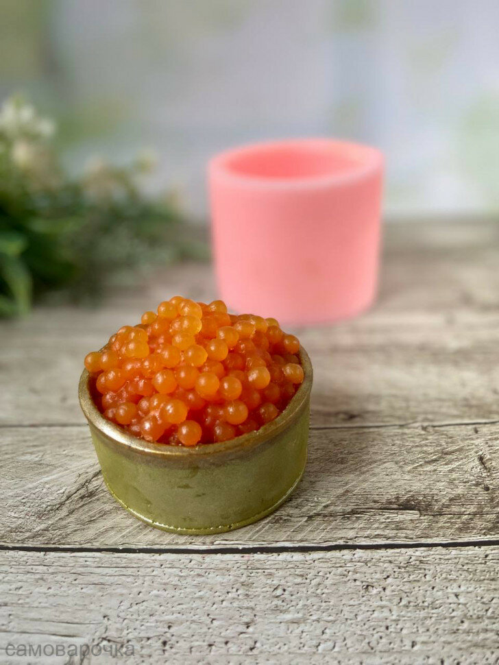 Банка икры открытая большая 3D форма силиконовая для мыла и свечей