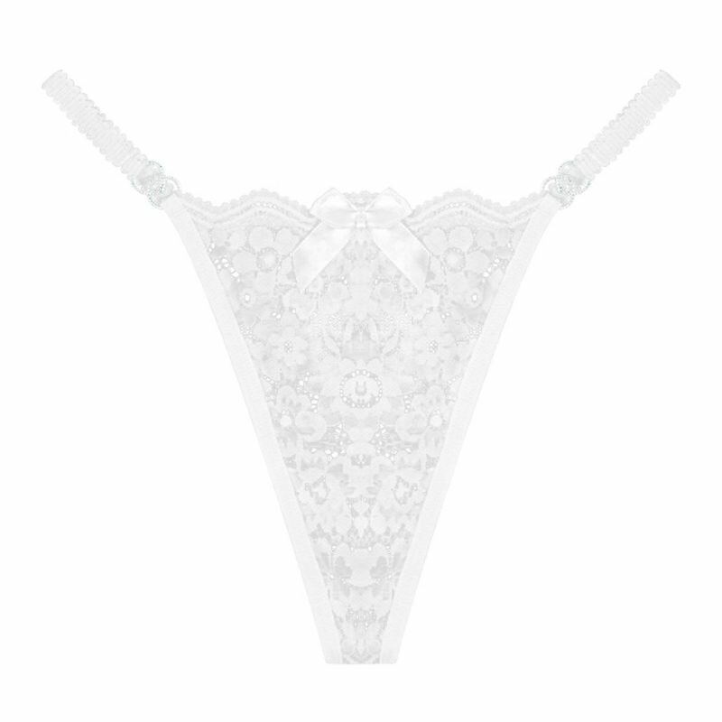 Кружевные трусики, белые, M
