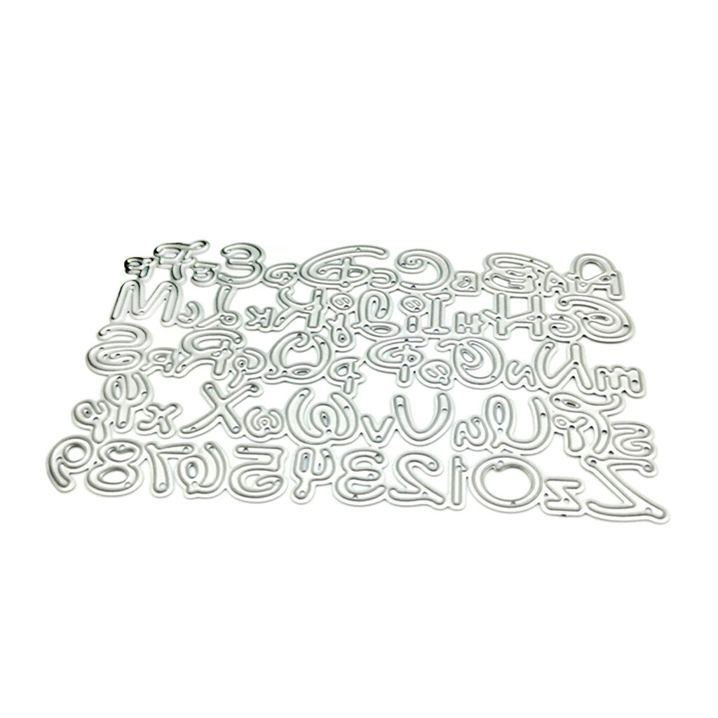 Металлические высечки для букв и цифр для скрапбукинга