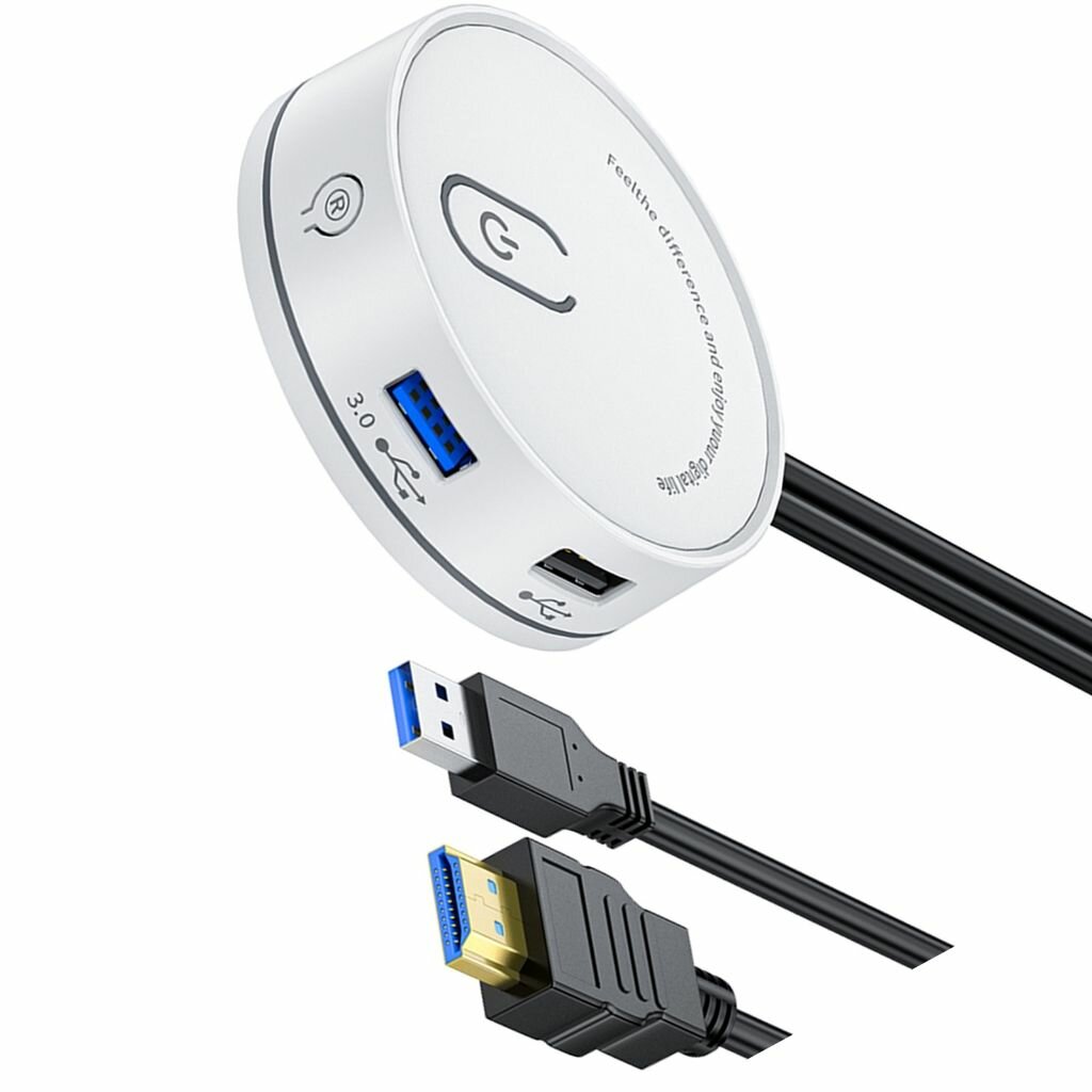 Кнопка расширения внешнего питания USB3.0 audio home desktop-белый-внешний без звука