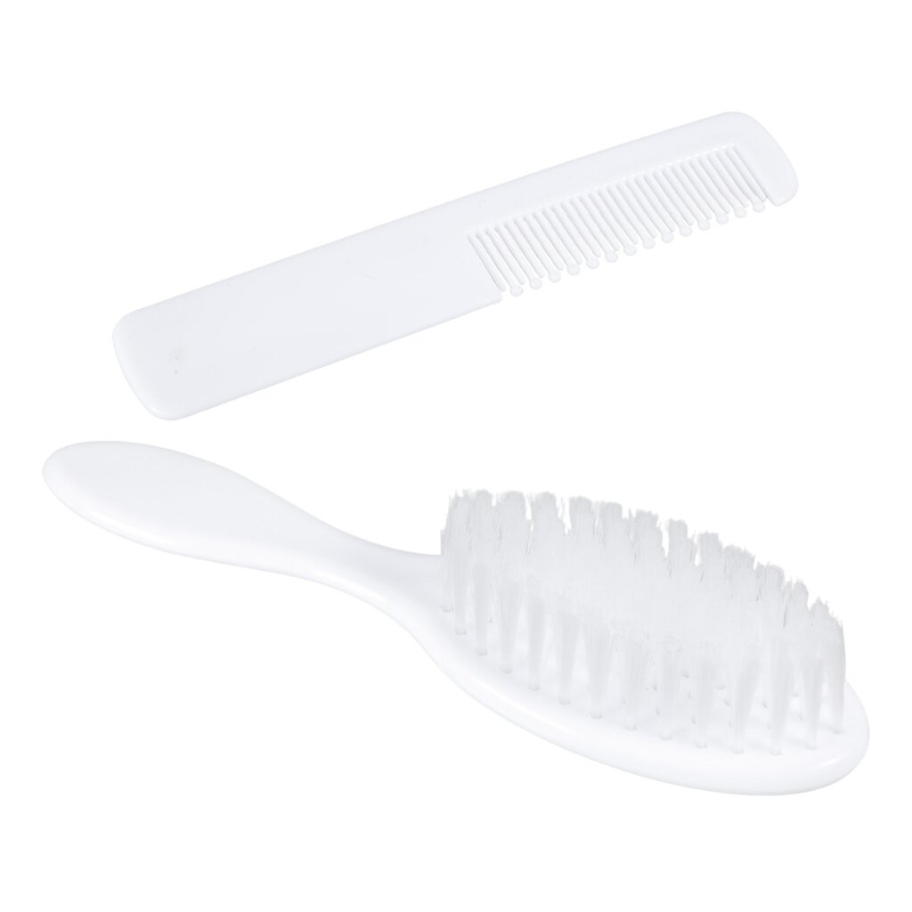 2x Набор для Ухода за Ребенком с Детской Расческой, Массажной Щеткой с Мягкой Щетиной