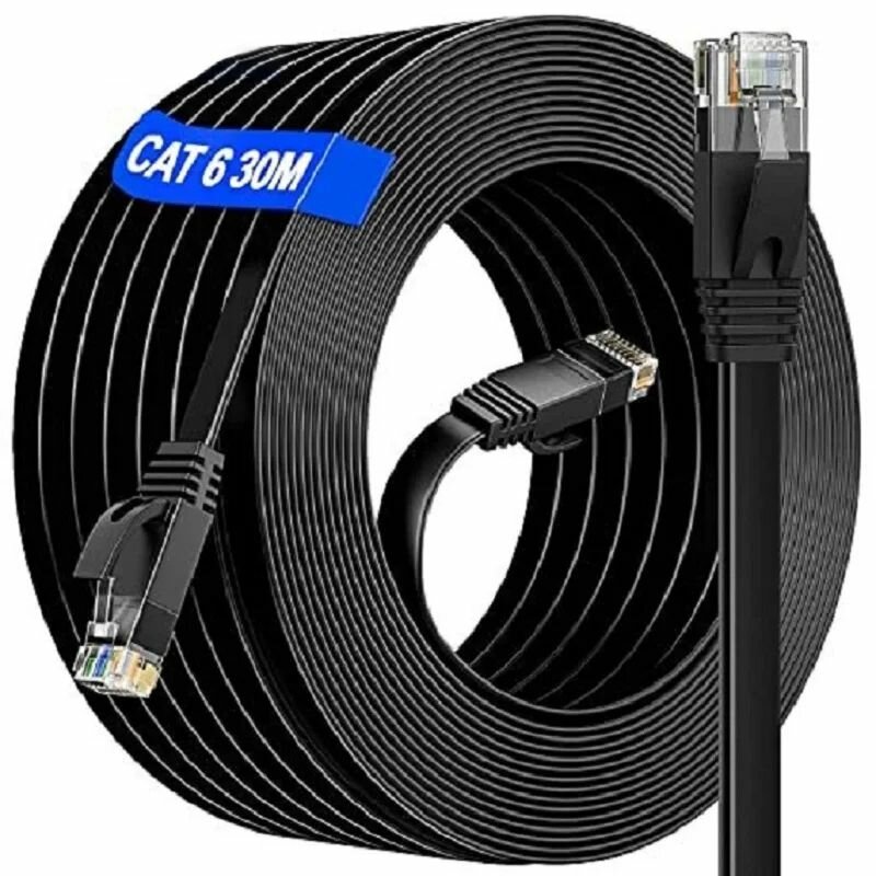 Кабель Ethernet Cat 6, плоский, длинный, высокоскоростной, с разъемами RJ45 для маршрутизатора, модемный кабель Ethernet Cat 6