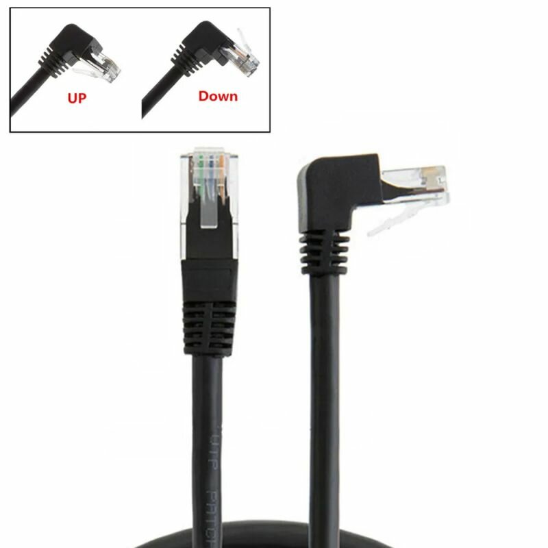 Кабель RJ45 26AWG CAT6 UTP, боковой угловой, L-образный, коммутационный шнур RJ45, кабель Ethernet CAT5, локальный кабель Gigabit CAT6