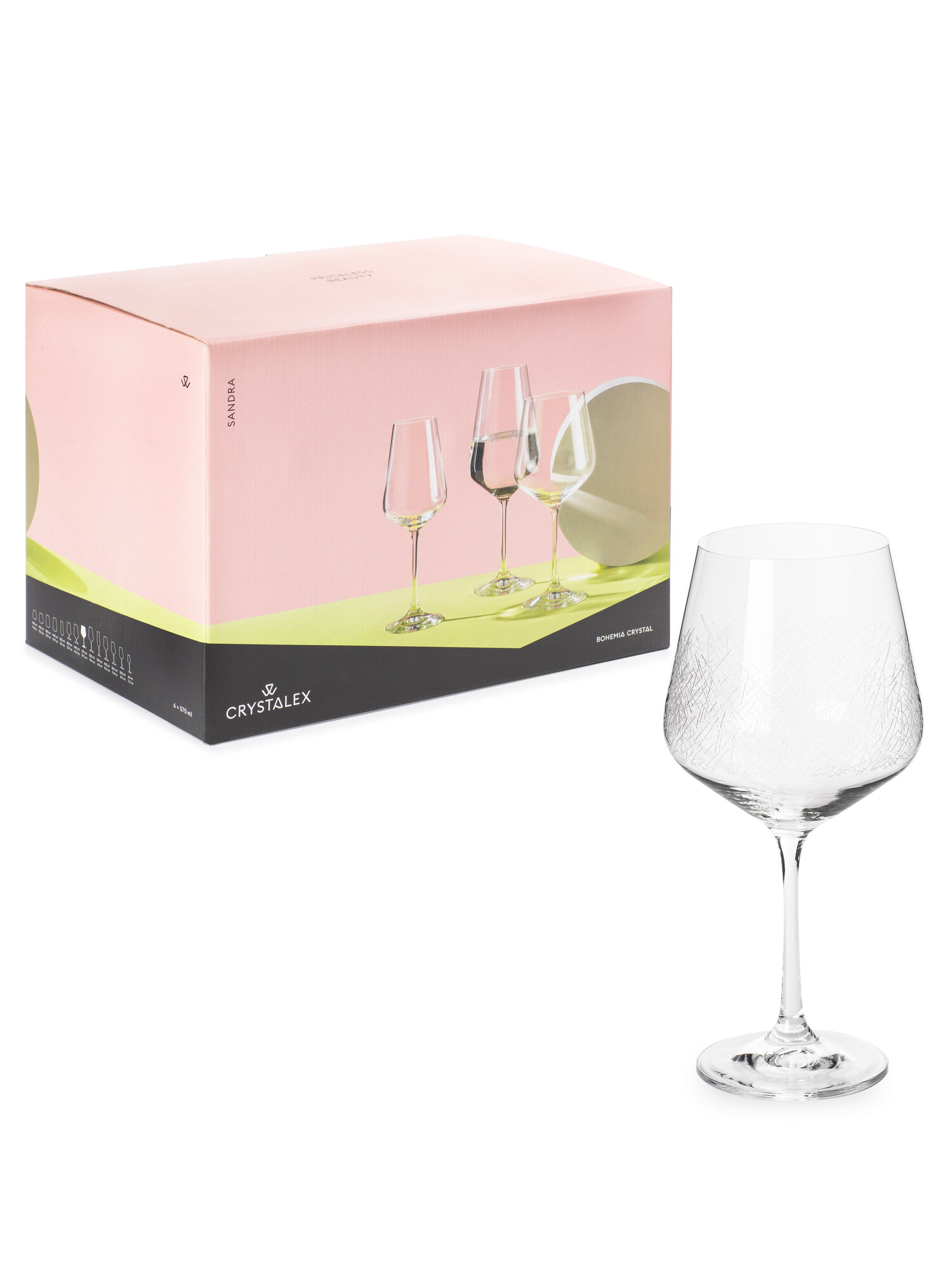 Набор бокалов для вина CRYSTALEX SANDRA Blizzard, 6 шт, 570 мл.