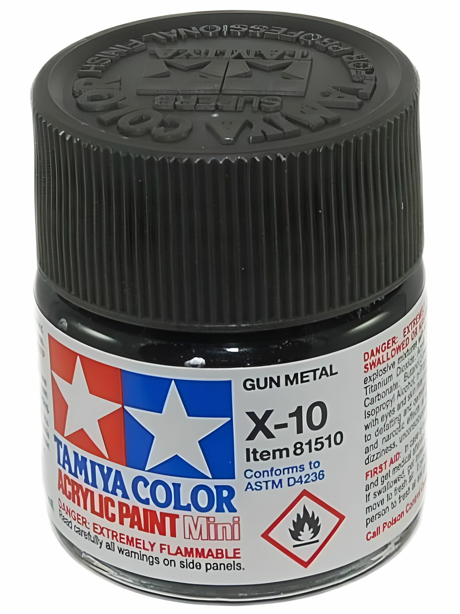 X-10 Gun Metal (Оружейный металл Глянцевый) акриловая краска, 10 мл.