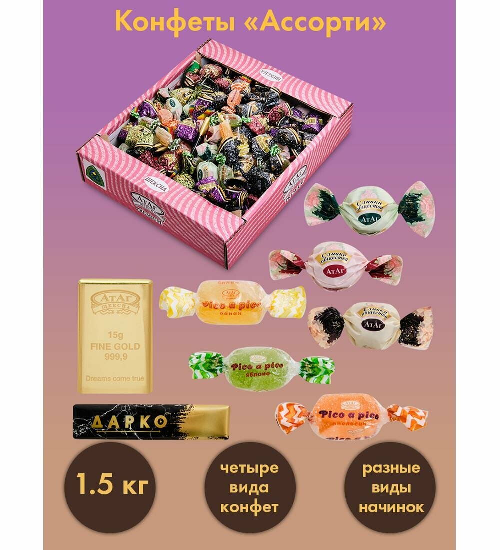 Конфеты "Ассорти", 1,5 кг A2175620