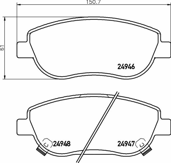 Колодки тормозные передние (4шт.) Mintex Арт. MDB3052 / TOYOTA Avensis (08-)