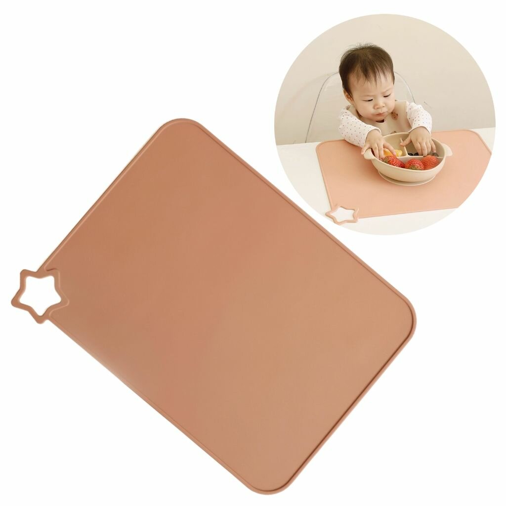 Силиконовые коврики для еды, светло-зеленый