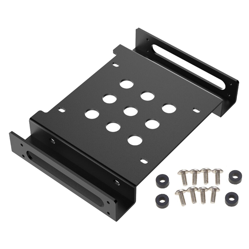 Кронштейн для крепления внутреннего жесткого диска диаметром 2,5 дюйма или от 3,5 до 5,25 дюймов Алюминиевый кронштейн с винтами и резиновой шайбой