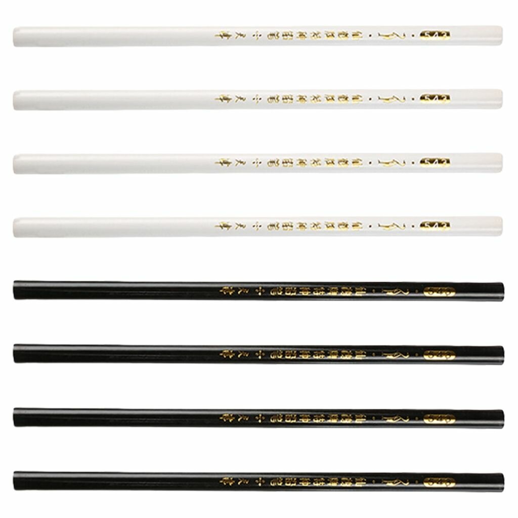 8 специальных карандашей, ручек для рисования линий, 4 черных и 4 белых