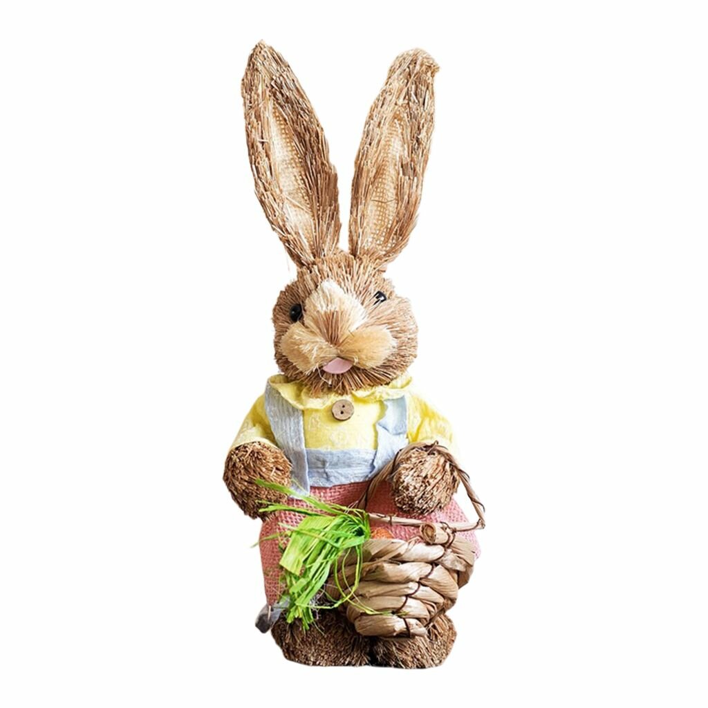 Милый соломенный кролик, пасхальные украшения, украшение для дома, сада и свадьбы