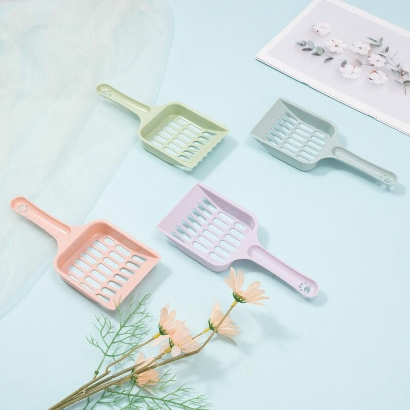 Акция 1+1 на лопатки для туалета --Объемный изогнутый совок для кошачьего туалета (с отверстием для подвешивания)