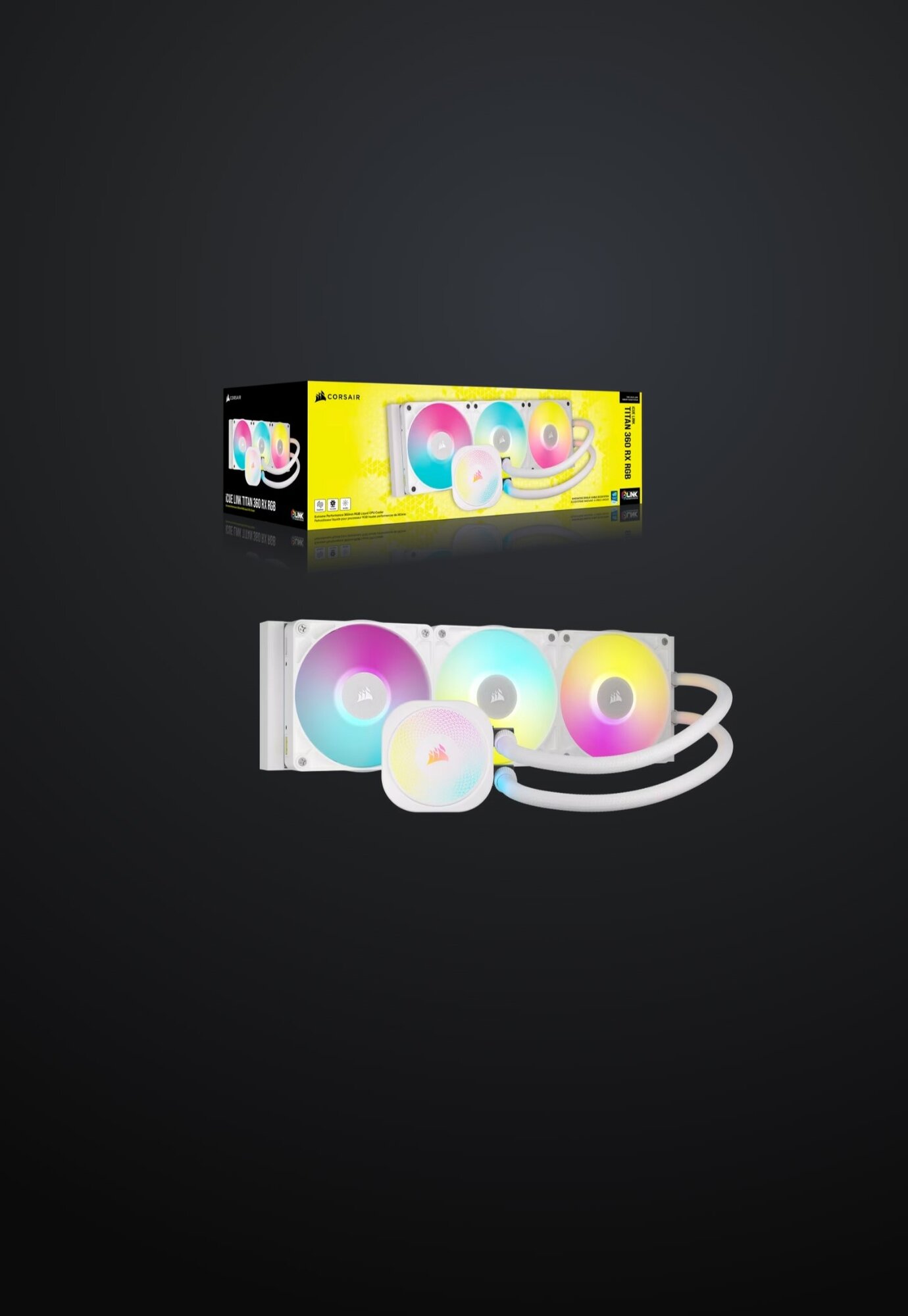 Система жидкостного охлаждения Corsair iCUE LINK TITAN 360 RX RGB White AIO (CW-9061021-WW)