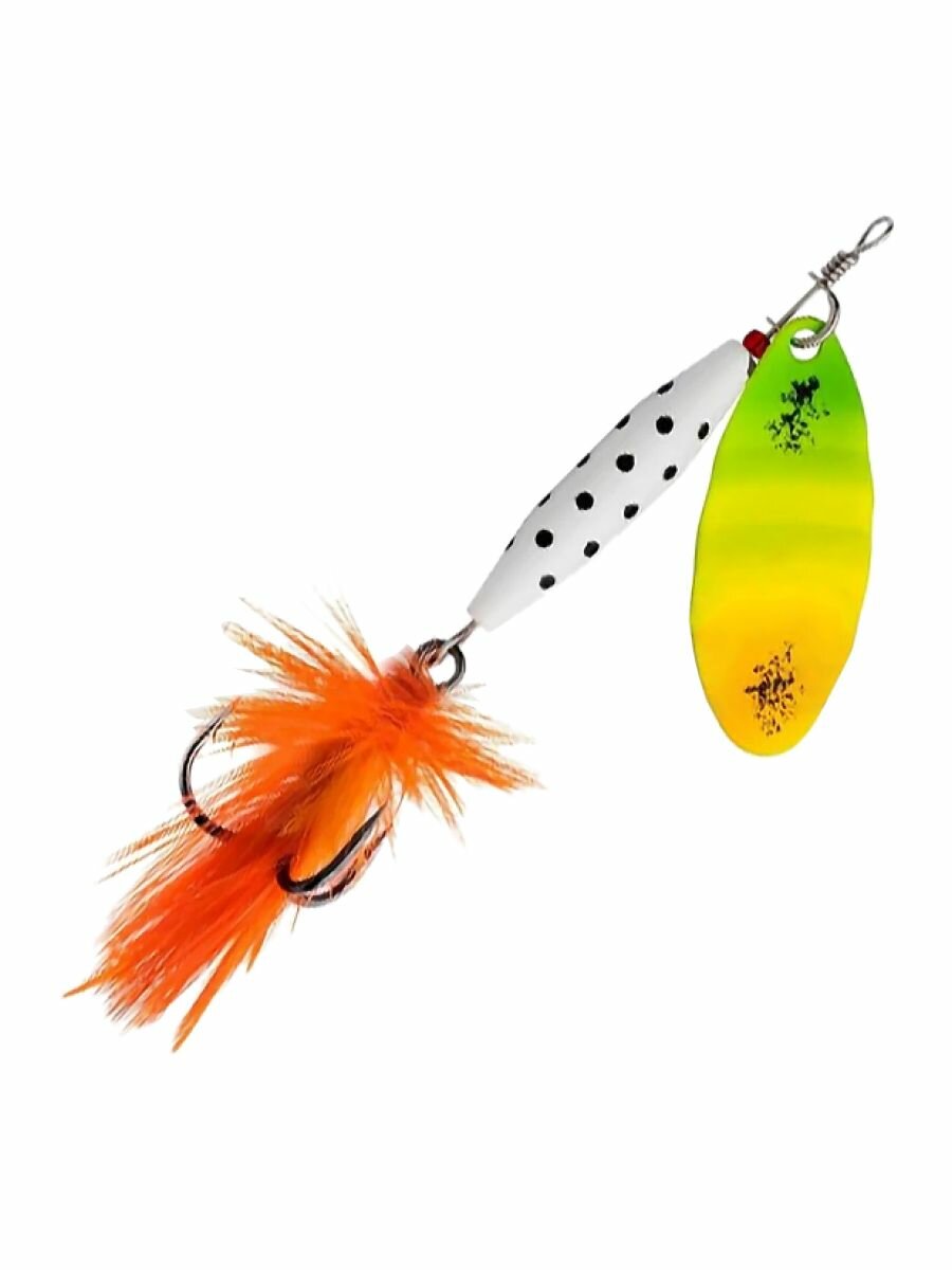 Блесна вращающаяся Abu Garcia Reflex White, 18 г, LF Firetiger