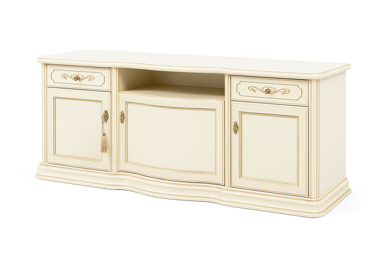 Тумба под ТВ MAXI Camelgroup Siena, 5 ящиков, цвет слоновая кость