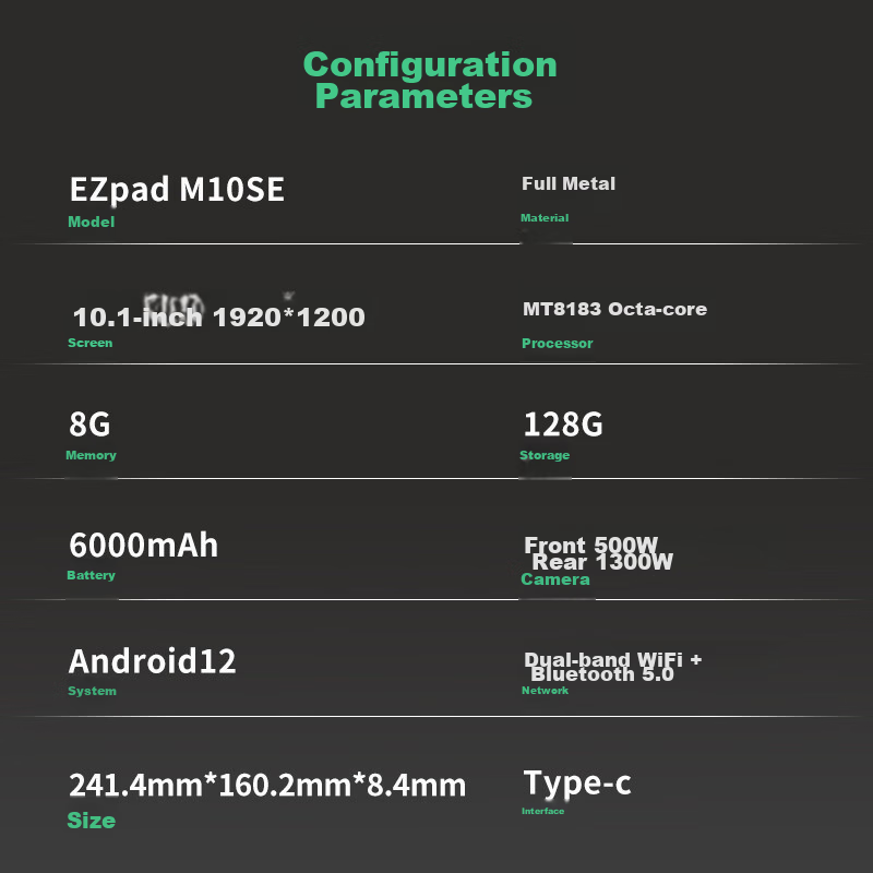 Jumper Ezpad M10 SE 10.1-Inch Android Tablet, All-Metal Body, Entertainment, Business, Office, Education And Learning, 8+128GB