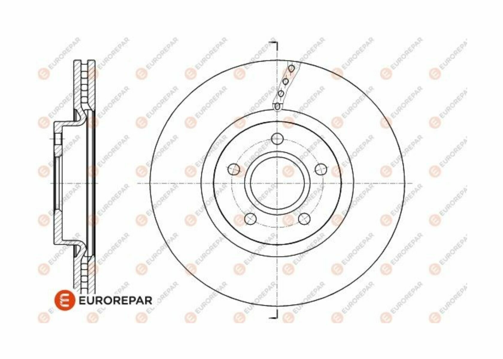 Диск Тормозной Volvo S40/V50 1.8-2.5, 2.0Td 04> 16 Inch Wheel(Eurorepar 1642763380)