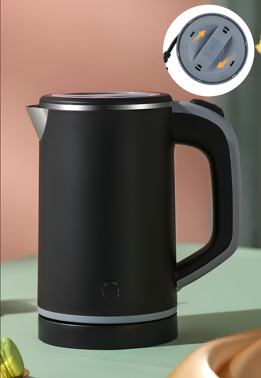 Электрический чайник 0,8 л Stainless Steel, 110V, США, Черный