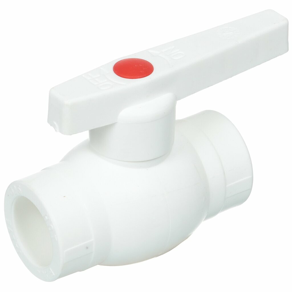 Шаровой кран Valfex "Optima" стандартнопроходной, полипропилен, диаметр 25 мм, белый
