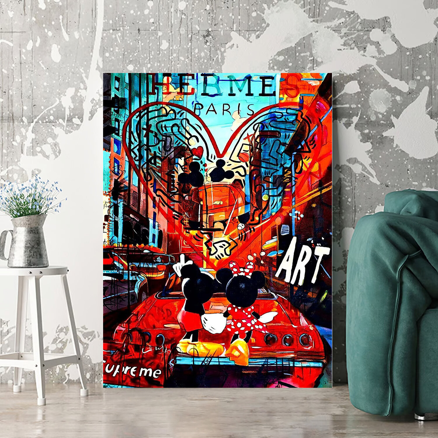 Картина на стену для интерьера - "Граффити, поп арт, Бэнкси", 30х40 см.