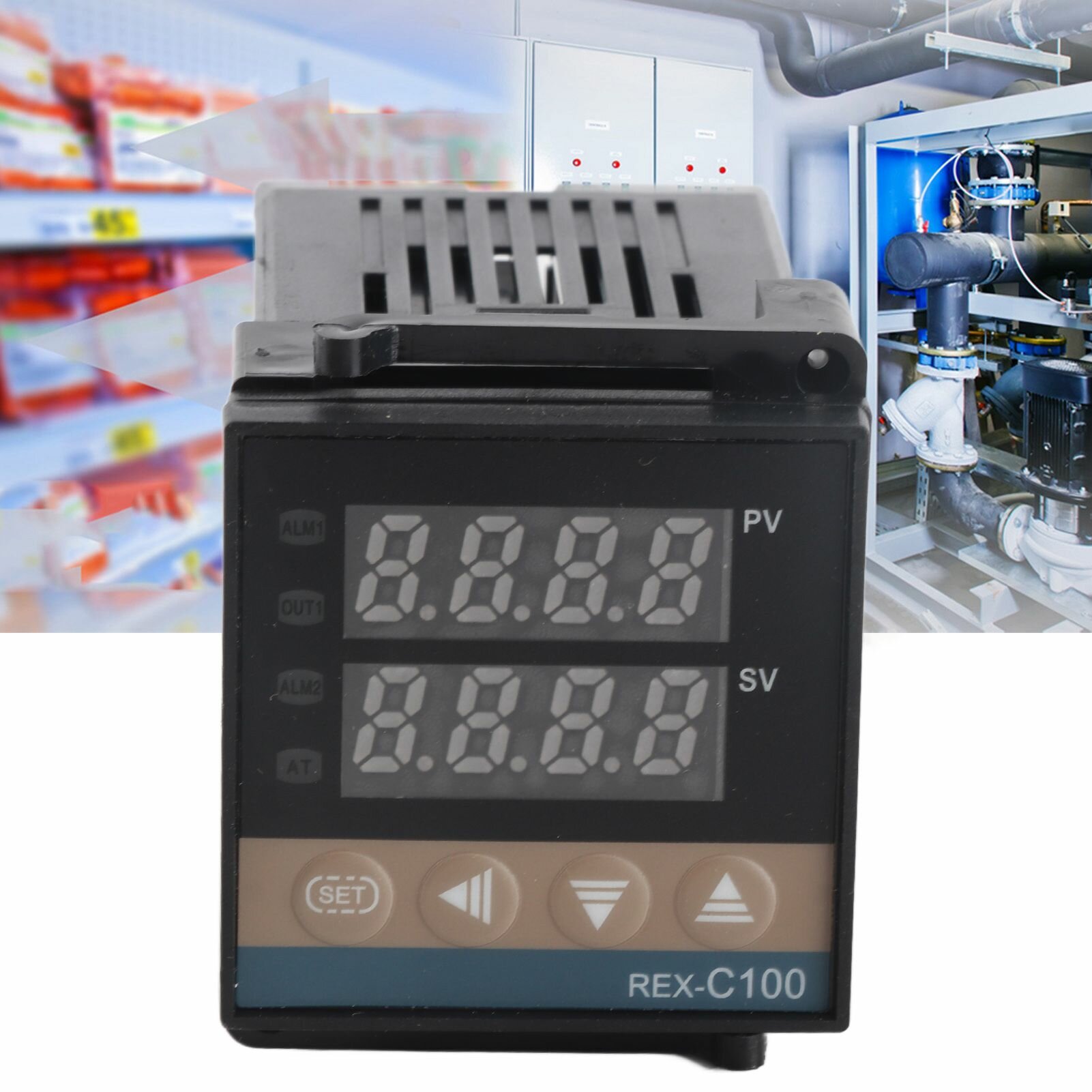 Цифровой термостат BERM с дисплеем и PID-регулятором, 220В