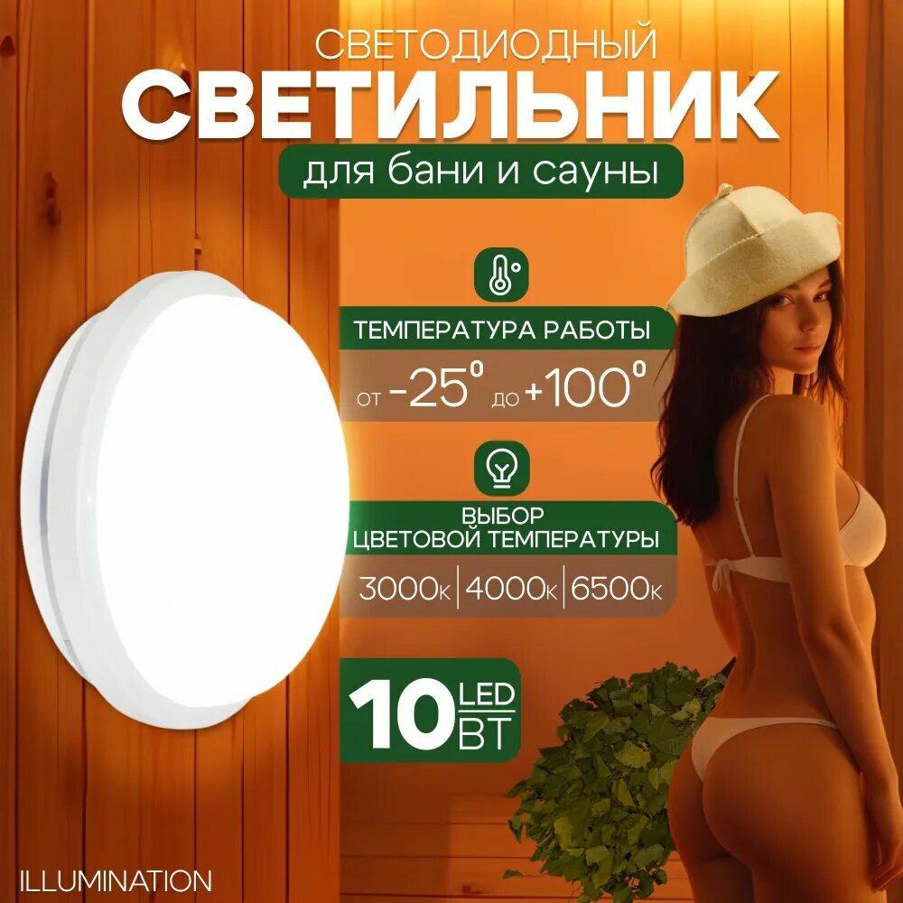 Светильник LEEK, светодиодный, для бани, сауны, уличного использования