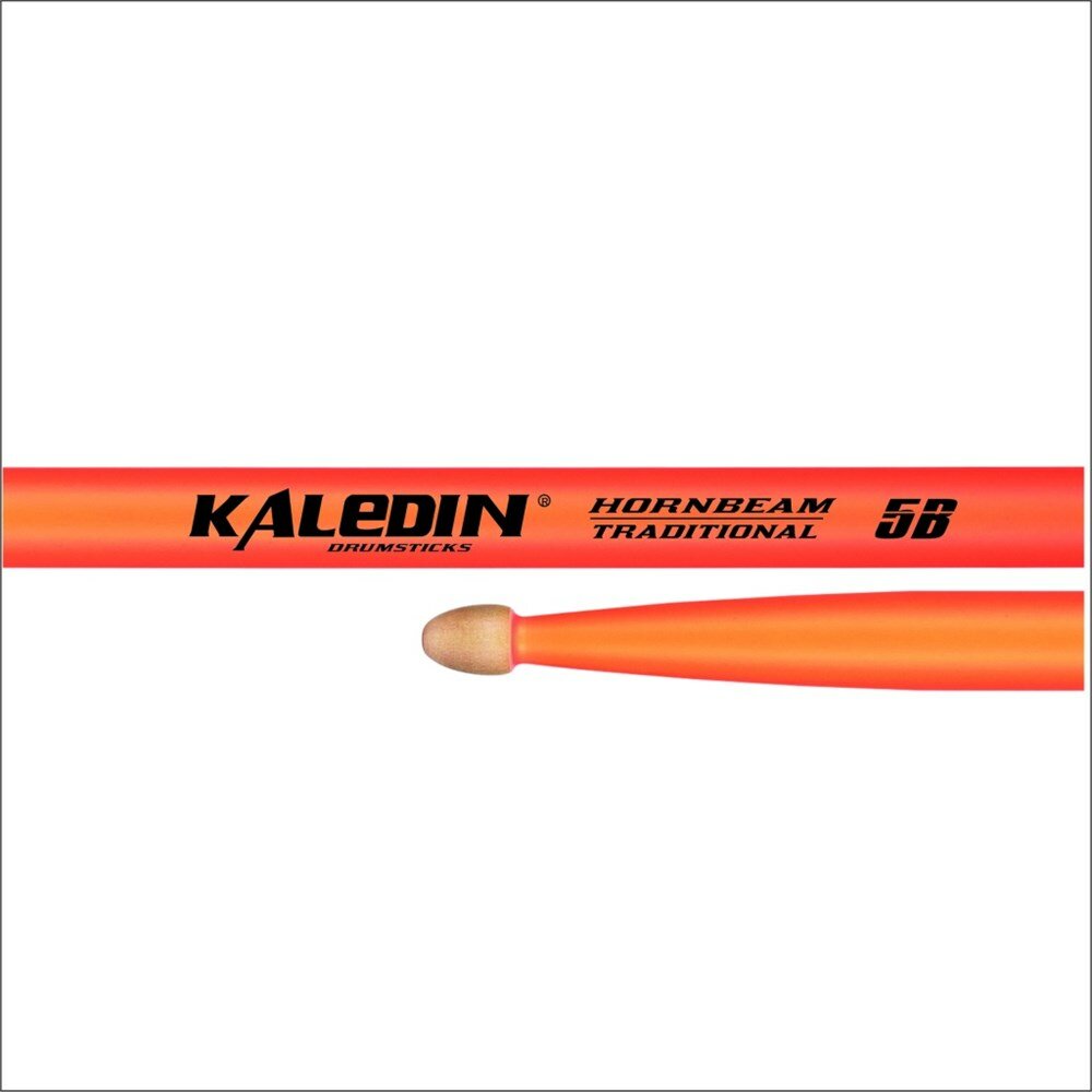 Kaledin Drumsticks 7KLHBOR5B 5B Барабанные палочки, граб, флуоресцентные оранжевые