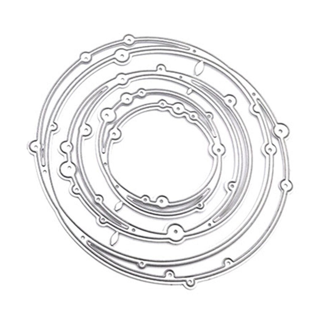 Плашки Для Резки Круглой Рамки Нерегулярные Металлические Круговые Точки Для Резки Плашек Изысканный Сценарий Для Тиснения Из Углеродистой Стали, Трафареты для Штамповки