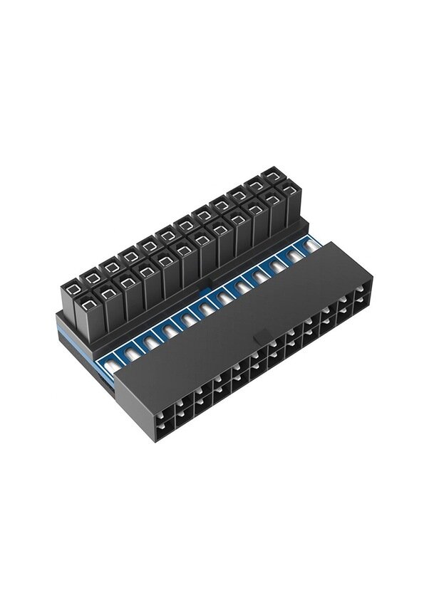 Адаптер питания ATX 24-контактный - 90-градусный Разъем кабеля питания