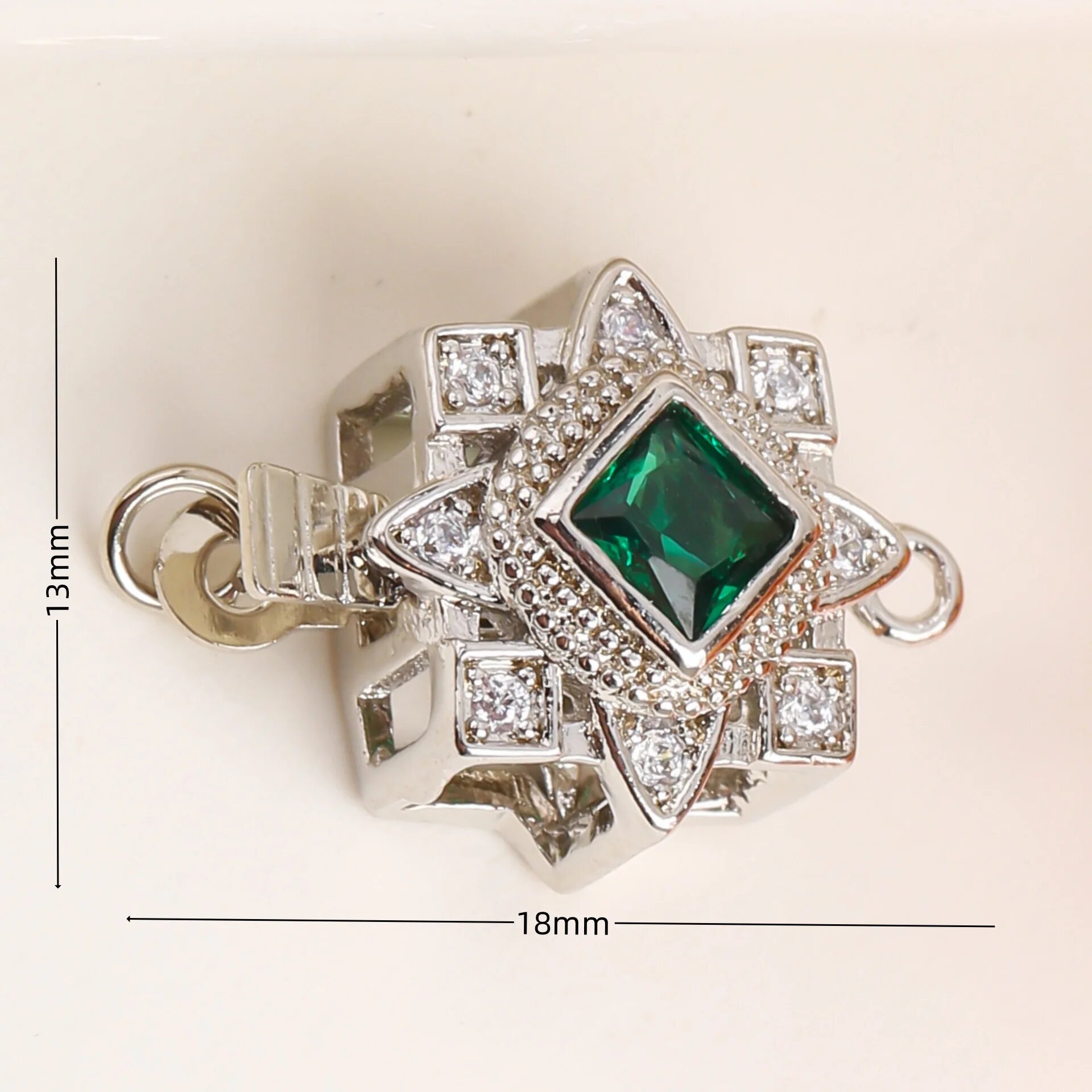 Изготовление ювелирных изделий, цирконий, изумрудный соединитель, крепежная застежка, замок, модное ожерелье, браслет, цепочка, аксессуары, поставки
