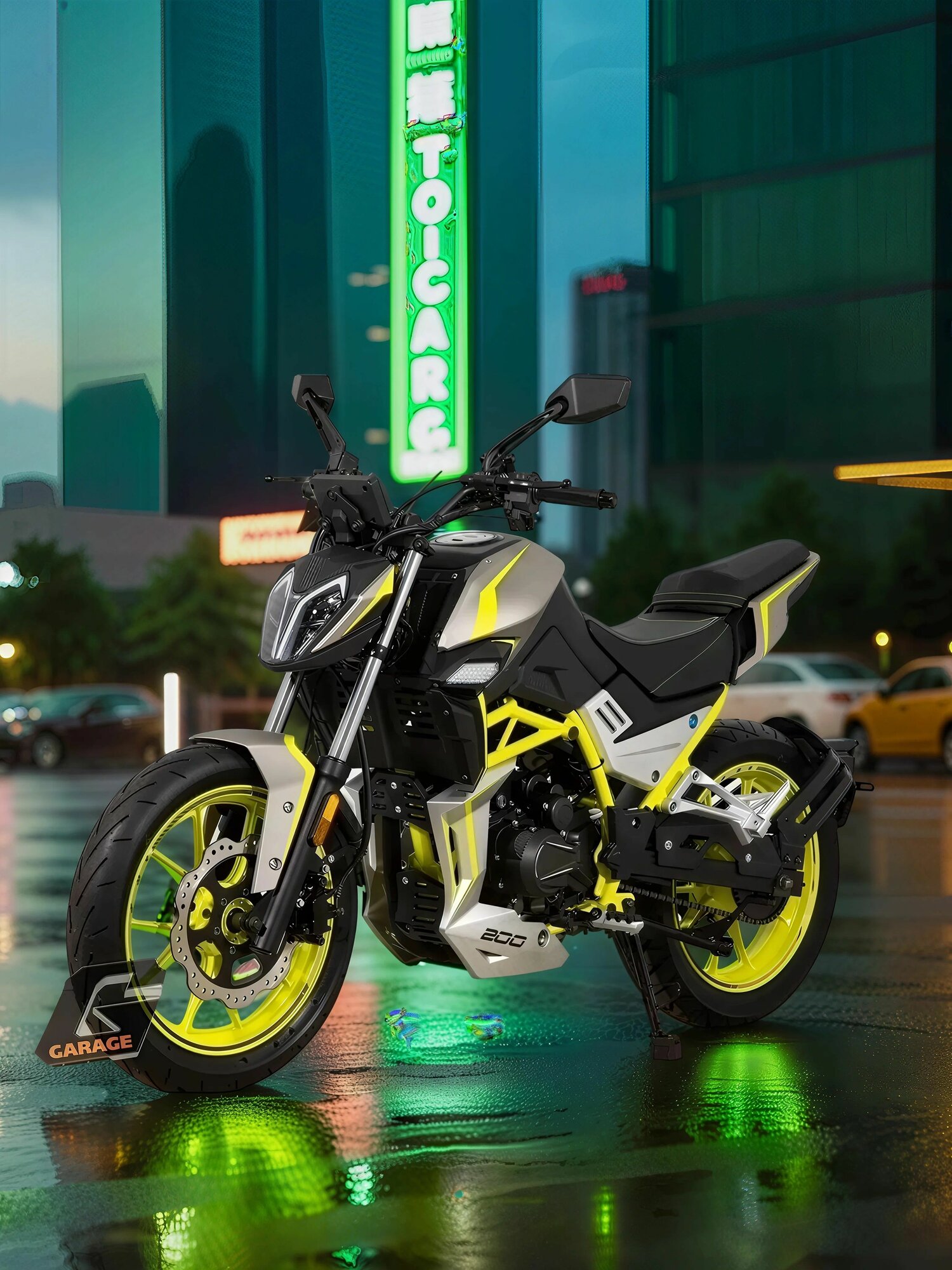 Мотоцикл NITRO 2 (200 см3) с ПТС (салатовый)