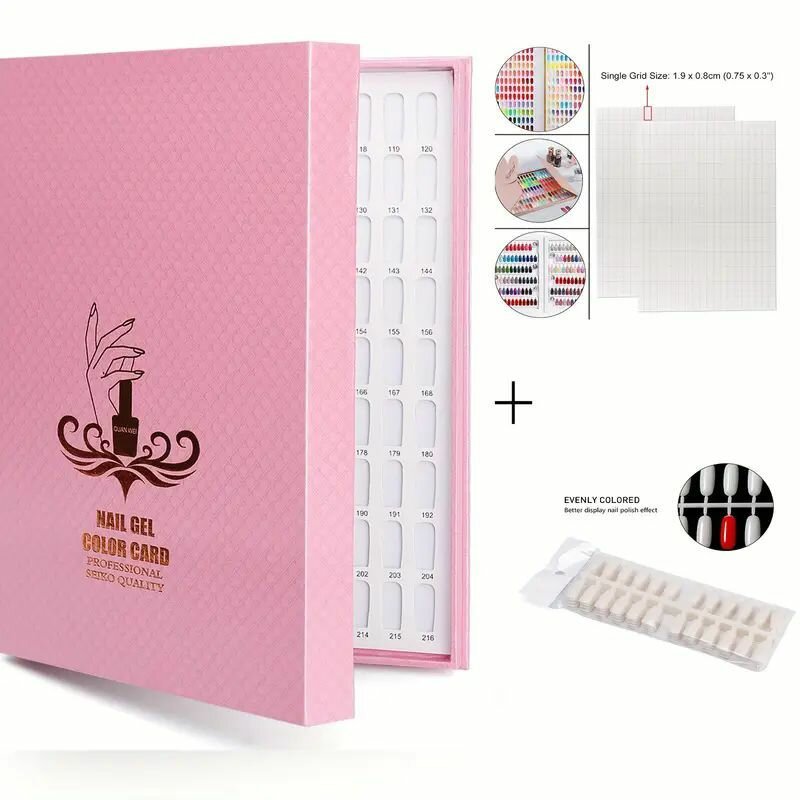 Книга палитра для гель-лаков, Альбом книга-палитра для демонстрации типс, гель-лаков