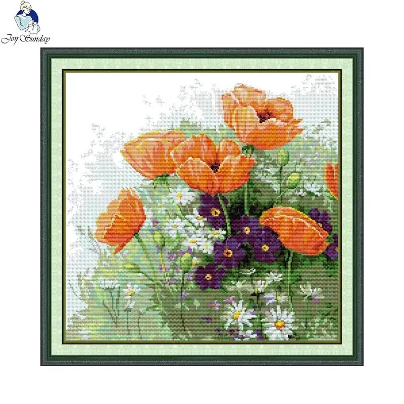 Вышивка крестом Joy Sunday Дикий цветок 14CT с печатью