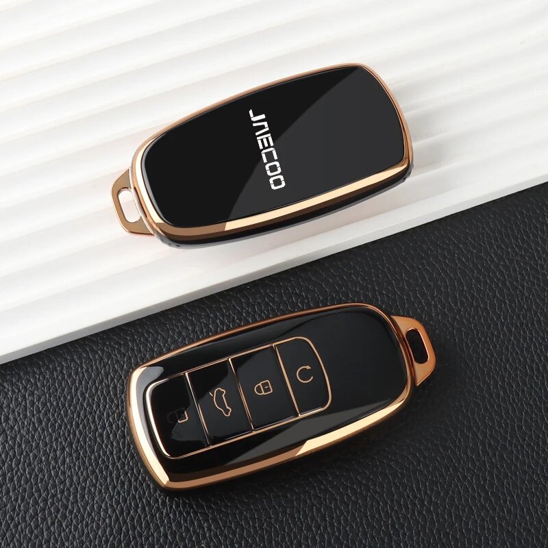 Чехол для ключей Chery Jaecoo 7/J7/J8 gold black