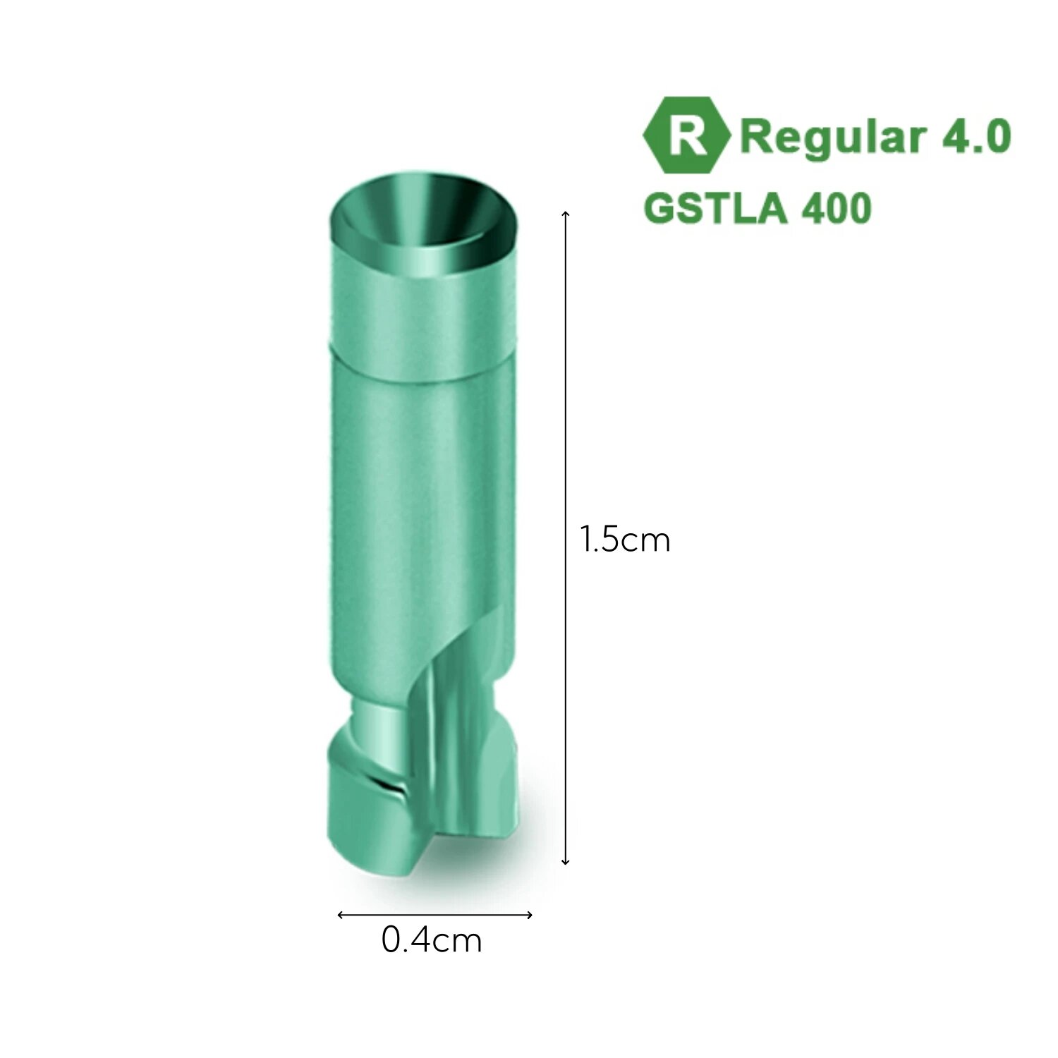 Аналог имплантата Osstem GSTLA 400, зеленый, Regular 4.0