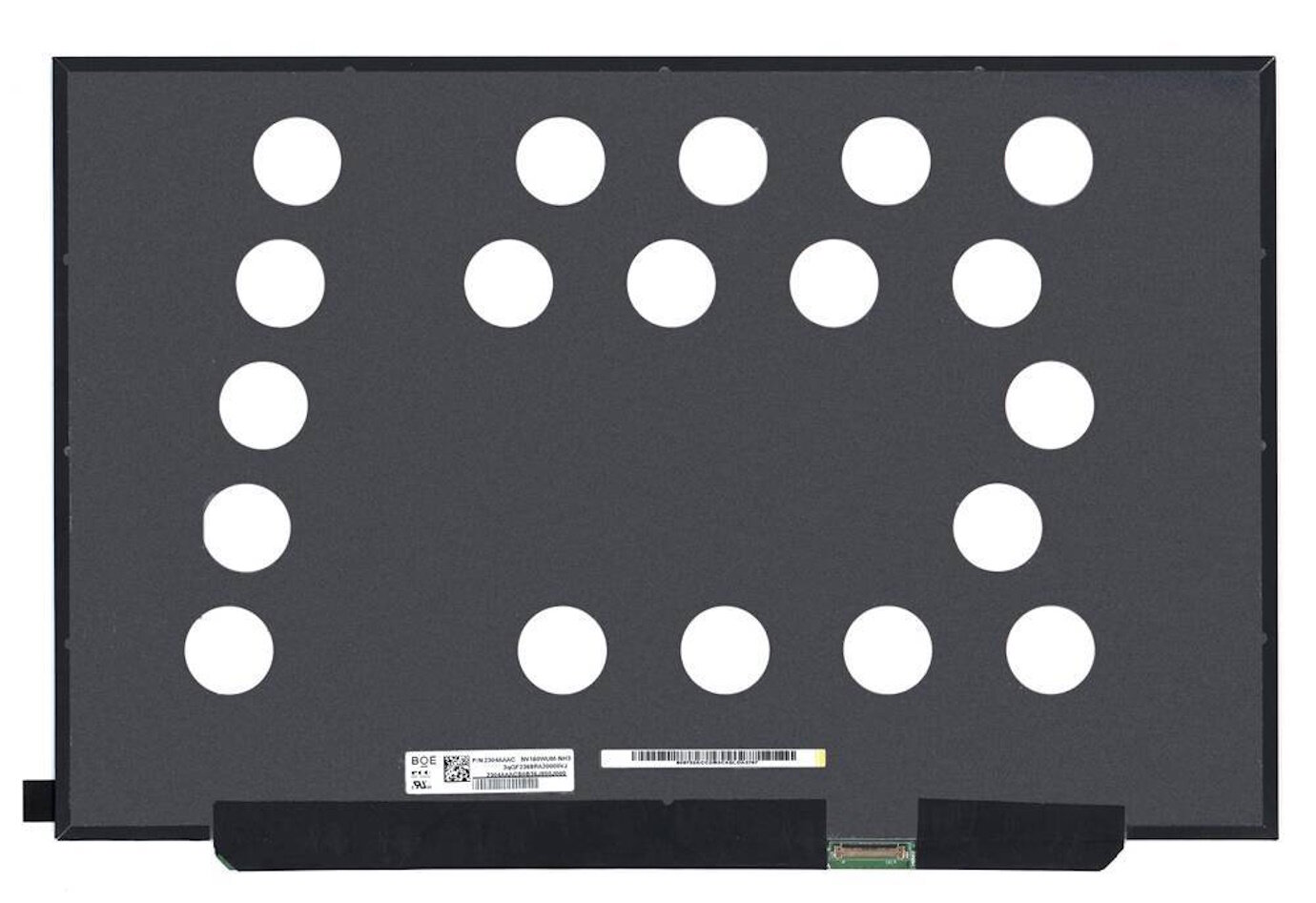 Матрица 16.0", 1920x1200, LED, 30 pins EDP, SLIM, без креплений, Матовая, IPS, 98% sRGB, P/N: NV160W