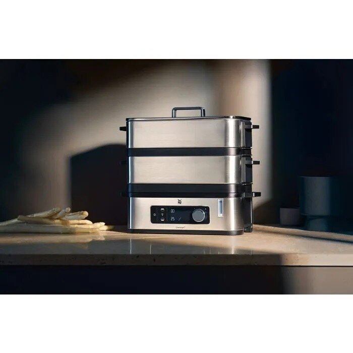 Электрическая пароварка из нержавеющей стали WMF KITCHENminis с двумя ярусами
