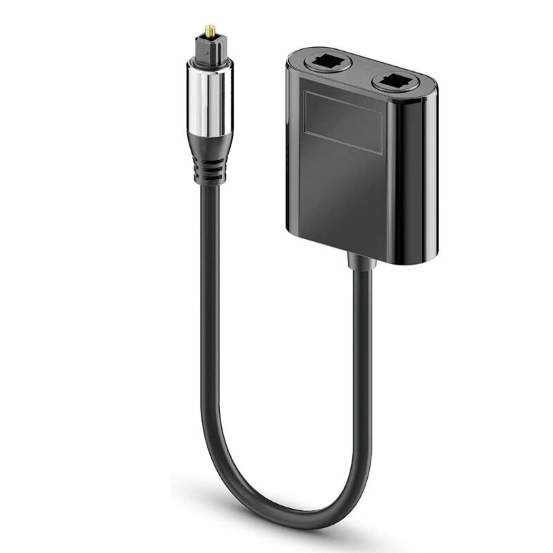 1 в 2 выхода аудиовыхода и входного оптоволоконного кабеля разветвитель усилителя мощности аудио оптоволоконный кабель-серебристая модель