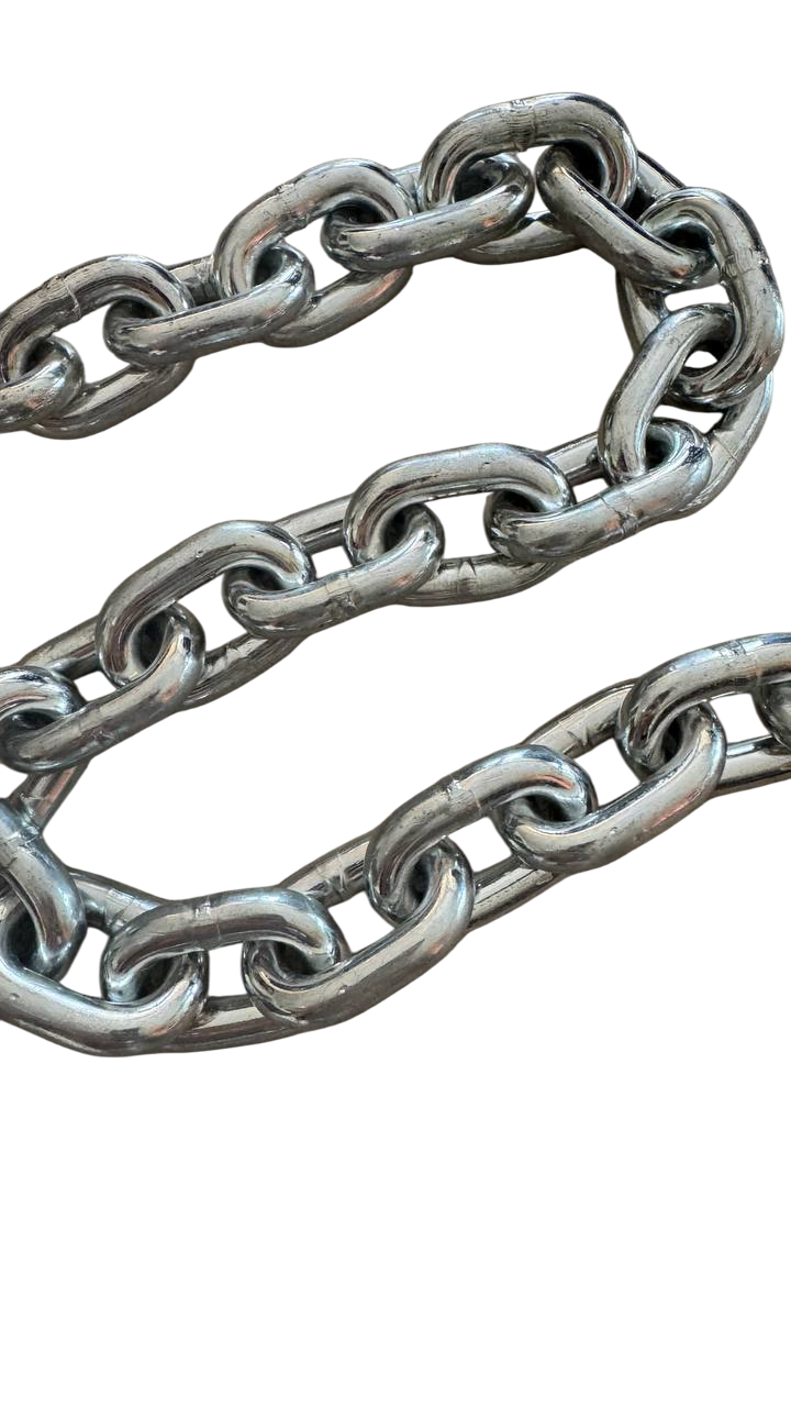 Цепь грузовая оцинкованная 10х30мм G80 отрезок 1м